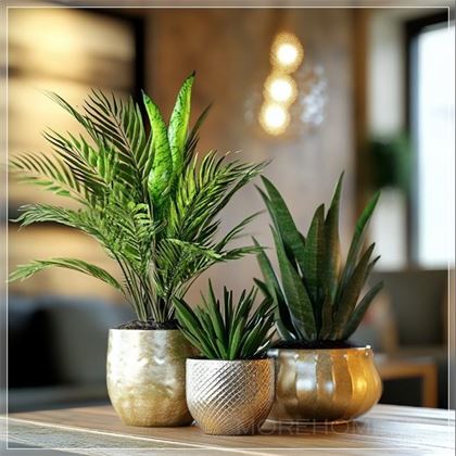 Create a modern living room with a black leather co... - NỘI THẤT AI